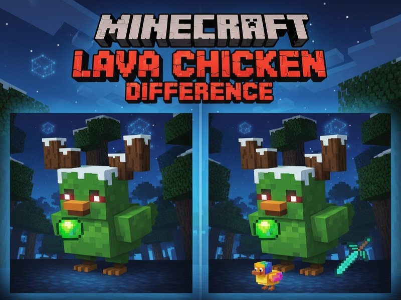 Minecraft Lava Chicken Difference 🕹️ Juega en línea en Sgames